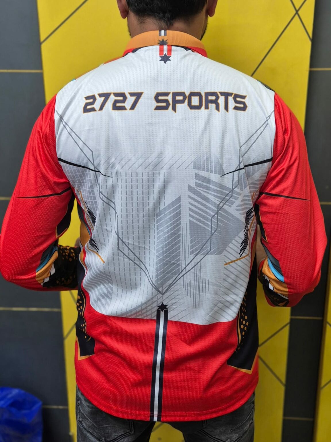 2727 SPORTS ORANGE AND WHITE NEW 272707 DESIGN – 2727Sports